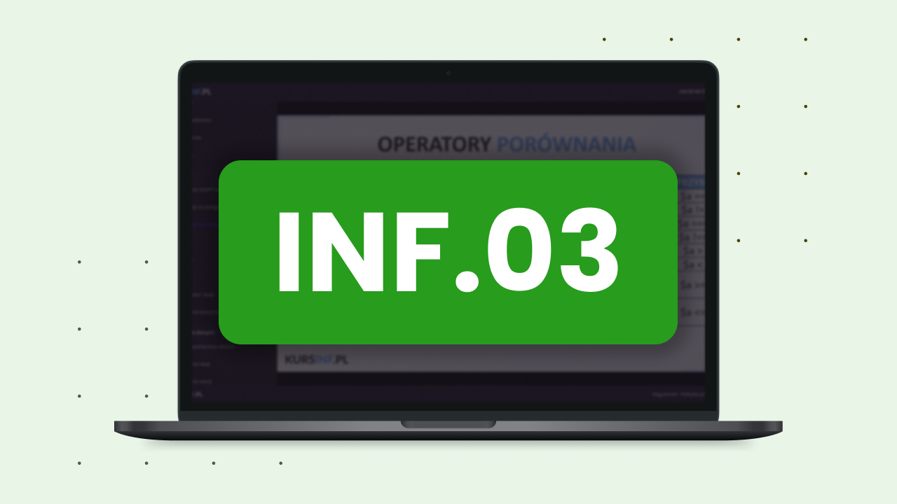 Kurs do egzaminu INF.03 - gwarancja sukcesu! | KURSINF